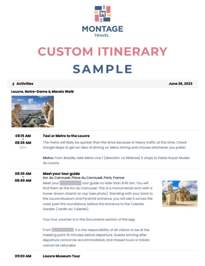 Custom Paris Itinerary Service - Montage Travel